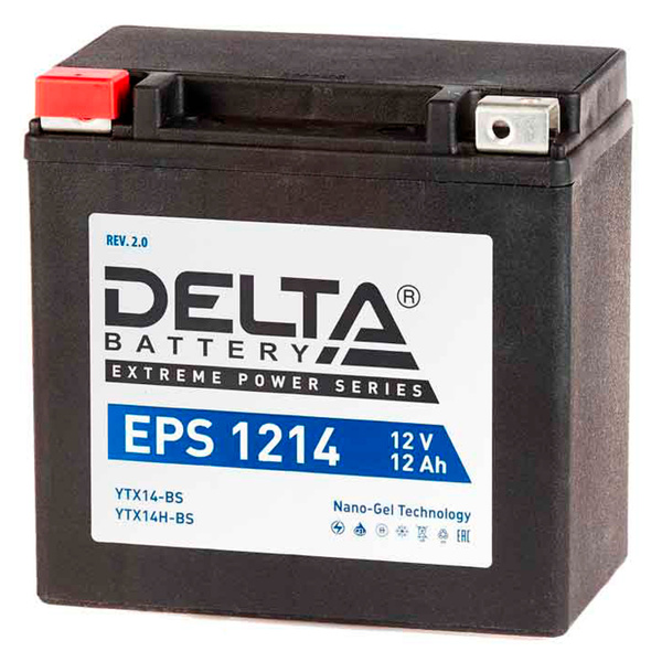 Аккумулятор стартерный гелевый для мототехники Delta ЕРS 1214 купить на ...