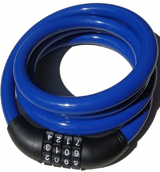 Трос с кодовым замком, 120 см. Top Race, синий - купить с доставкой по ...