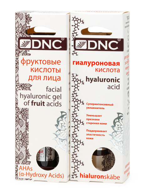 DNC Набор: Пилинг Фруктовые кислоты для лица, Сыворотка Гиалуроновая ...