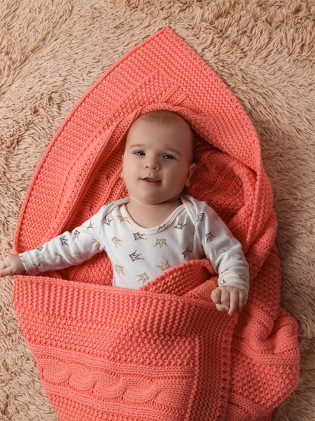 WARM WHIFF Плед для новорожденного 110х90 см, Шерсть, Акрил - купить с ...