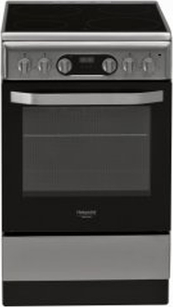 Электрическая плита Hotpoint-Ariston HS5V5CMX/RU, стеклокерамика, серый ...