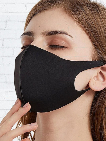 Fashion mask Многоразовая черная маска Fashion mask black, 1 шт ...