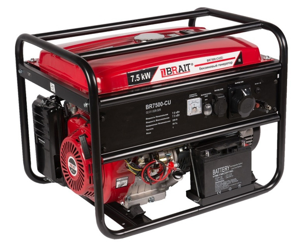 Генератор бензиновый Brait BR5500-CU(Е) (5,5 кВт электростартер+аккумулятор бак 25 л) - купить ...
