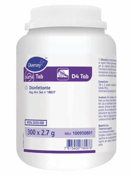 Suma Tab D4 tab Средство дезинфицирующее в таблетках 300 шт по 2,7гр ...