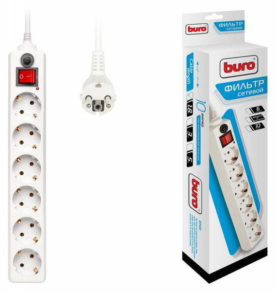 Сетевой фильтр Buro - купить по выгодной цене в интернет-магазине OZON ...