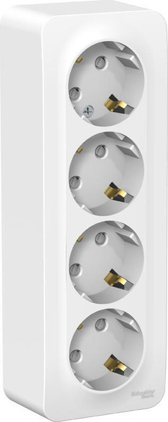 Розетка Systeme Electric Blanca четырехместная с заземлением с ...