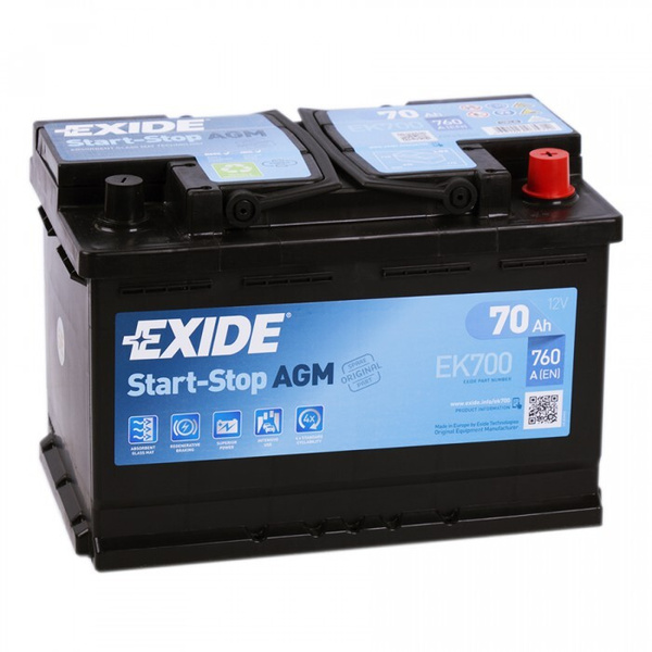 Аккумулятор автомобильный EXIDE EK700 купить по выгодной цене в ...