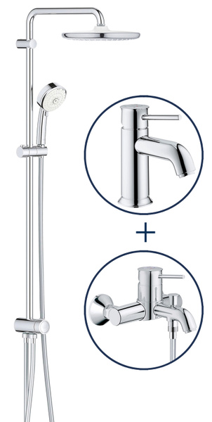 Комплект сантехники GROHE BauClassic SET309 ABS пластик, Латунь ...