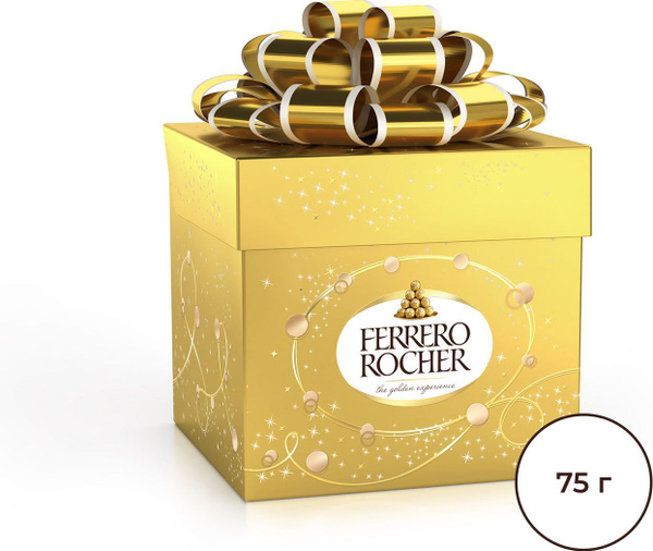 Конфеты хрустящие в коробке Ferrero Rocher, из молочного шоколада, с ...