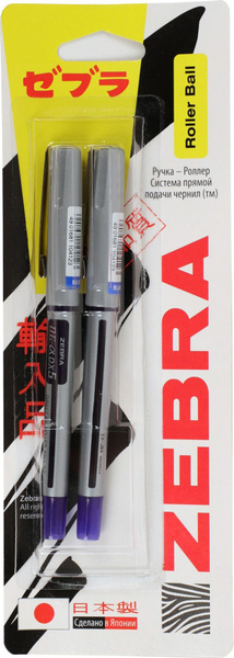 Ручка-роллер Zebra Zeb-Roller BE-& DX5, 0,5 мм, игловидный наконечник ...