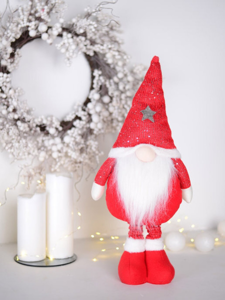 Украшение на праздник новогоднее Гном красный купить по выгодной цене в ...