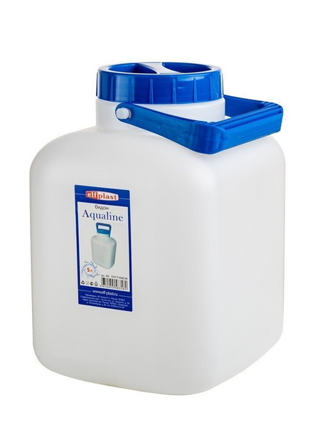 Бидон ElfPlast Aqualine, белый, 5 л - купить по низкой цене в интернет-магазине OZON (225230844)