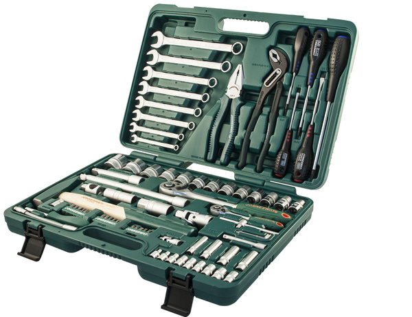 Набор инструмента универсальный 1/4", 1/2"DR, 77 предметов Jonnesway ...