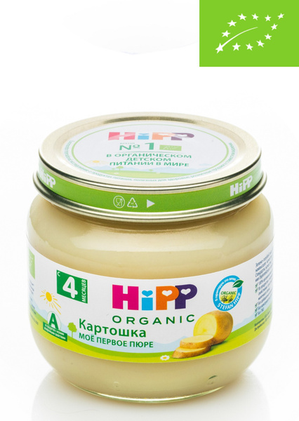 Пюре овощное Hipp с 4 месяцев, картошка, моё первое пюре, 80 г - купить ...