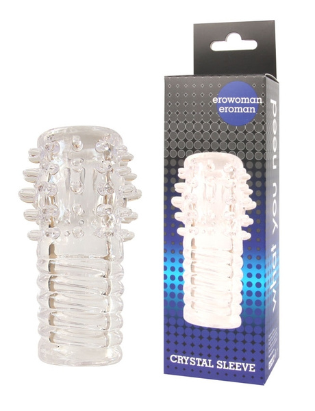 Насадка на пенис Erowoman-Eroman Crystal sleeve - купить с доставкой по выгодным ценам в ...