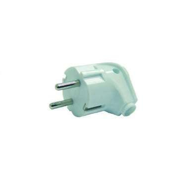 Вилка электрич. с заземл. угл. бел. Makel 10027 - купить с доставкой по выгодным ценам в ...