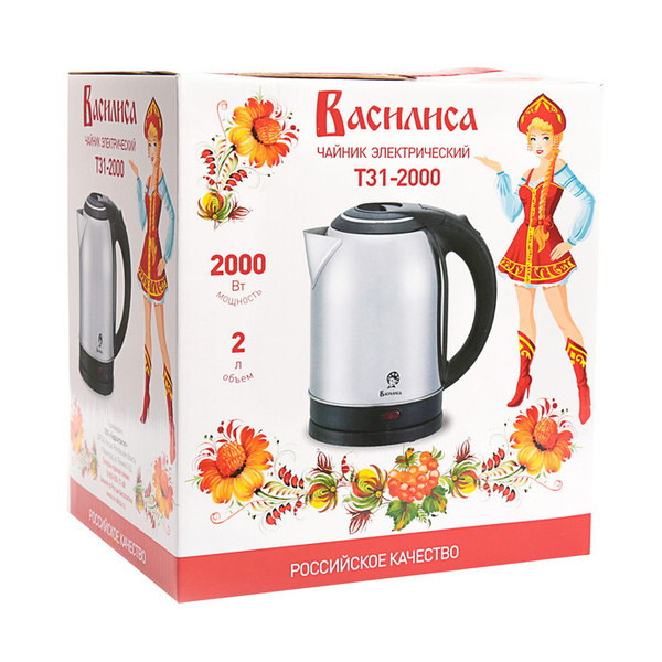 Купить электрический чайник Василиса Т31-2000_483731 озон, Металл ...
