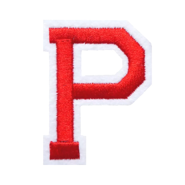 Нашивка Буква "P" красная (202525), 50х40мм - купить с доставкой по ...