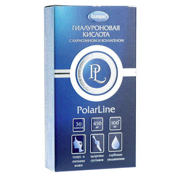 Гиалуроновая кислота с карнозином и коллагеном PolarLine / для лица, суставов и связок / 30 ...