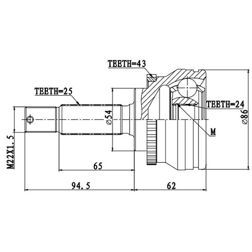 Шрус наружный mitsubishi galant ea (96--03) - Zikmar арт. Z87221R ...
