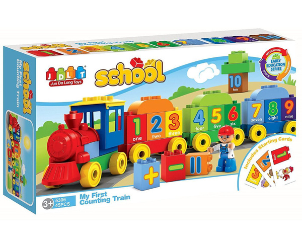 Конструктор JDLT "Поезд с цифрами" 5306 / 45 деталей купить на OZON по низкой цене (698999466)