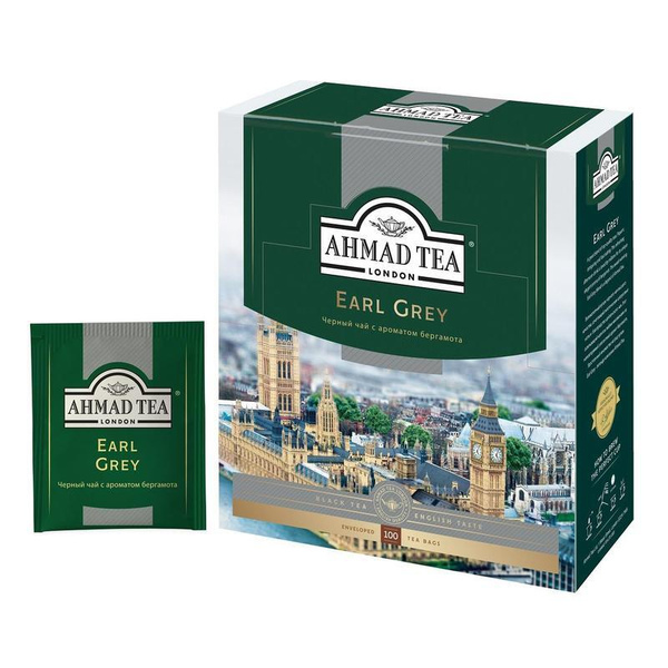 Чай Ahmad Earl Grey черный с бергамотом 100 пакетиков - купить с ...