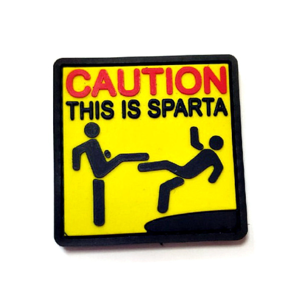 Шеврон Caution: This is Sparta - купить с доставкой по выгодным ценам в ...
