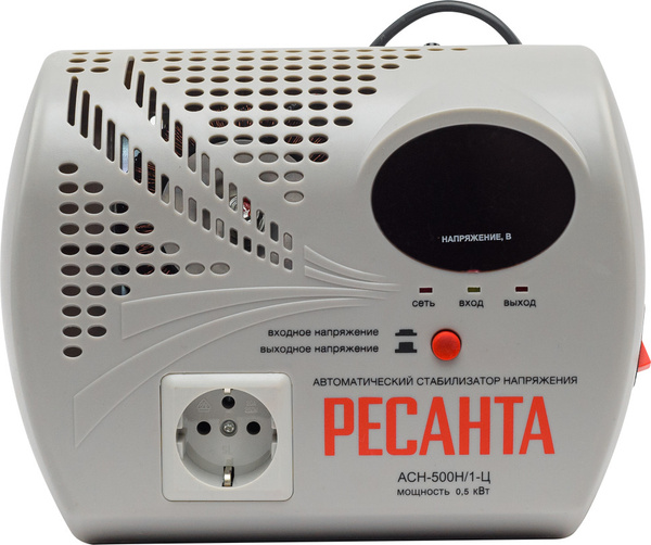 Стабилизатор напряжения АСН-500Н1/1-Ц Ресанта однофазный (настенный ...