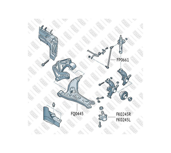 Тяга стабилизатора AUDI A2 03->VW Polo 02->SKODA Fabia 01-> LR FRONT ...