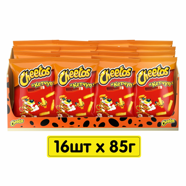 Чипсы кукурузные Читос / Cheetos Кетчуп 85г 16 шт - купить с доставкой ...