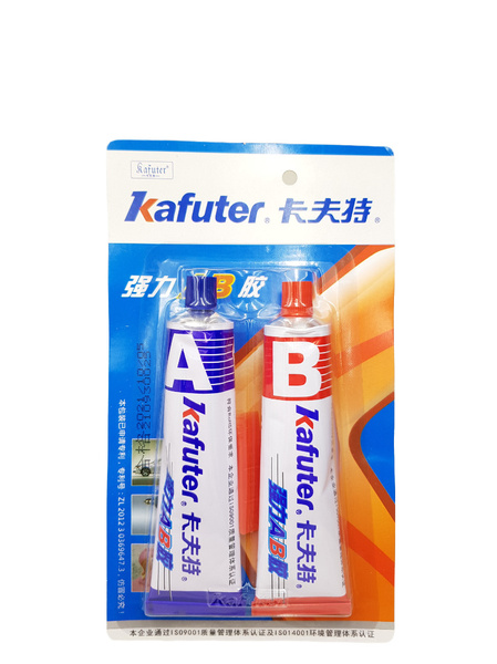 Клей двухкомпонентный акриловый Kafuter AB, белый, 70 гр - купить с ...