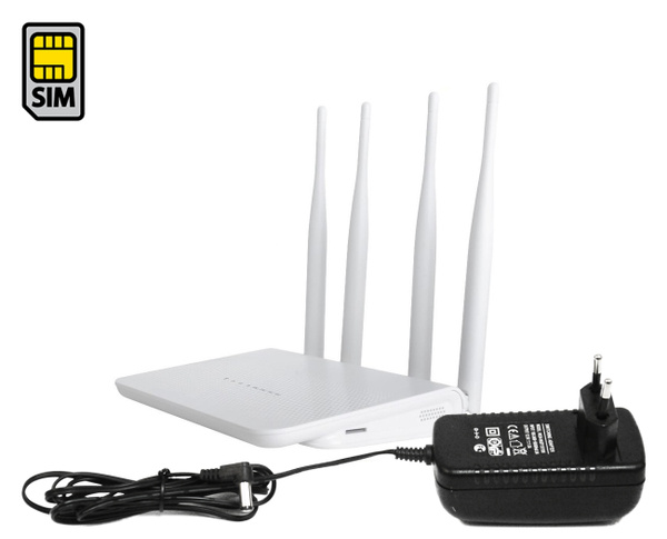 Роутер 3G/4G с SIM картой HDком С80-4G (белый) (F1505EU) и 4G модемом ...