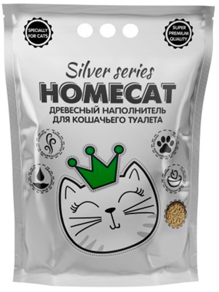 Homecat Наполнитель Древесный Впитывающий 3000г. - купить с доставкой по выгодным ценам в ...