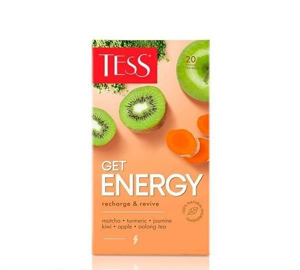 Чай Tess GET ENERGY оолонг с добавками 1,5 г*20 пак - купить с ...