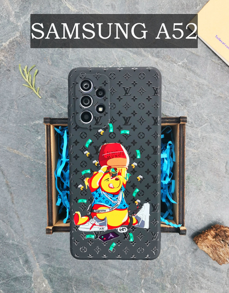 Силиконовый чехол Винни - Пух ЛВ для Samsung Galaxy A52/A52S на Самсунг ...