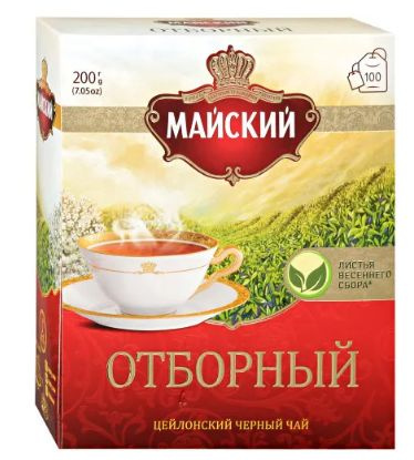 Чай "Майский" Отборный черный 100пак*2гр. 7шт. - купить с доставкой по ...