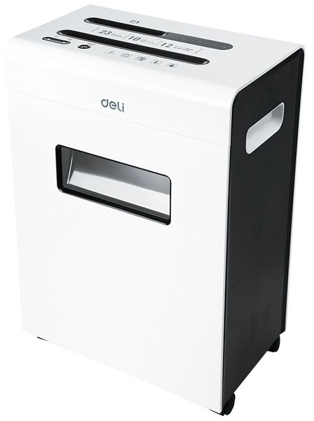 Шредер Deli E9903-EU белый / черный, уровень секретности P-4, тип резки ...