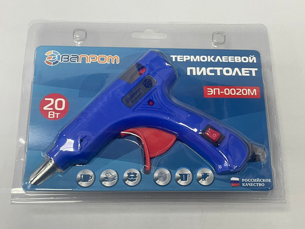 Клеевой пистолет Эвапром 20 Вт, 220 В, выключатель, индикатор ...