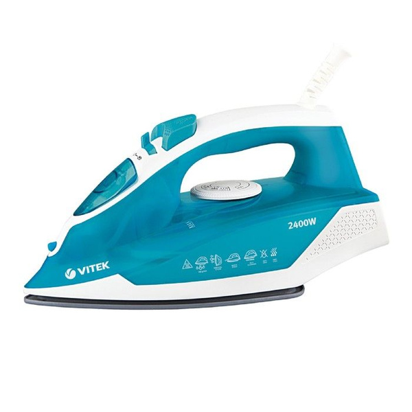 Утюг Vitek VT-8307 B, 2400 Вт, керамическая подошва, 260 мл, синий купить на OZON по низкой цене ...