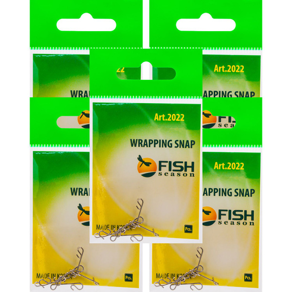 Застёжки безузловые Fish Season WRAPPING SNAP 2022 #SS, 7 кг (30 шт/5уп ...