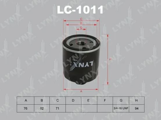 Фильтр масляный LYNXauto LC-1011 - купить по выгодным ценам в интернет ...