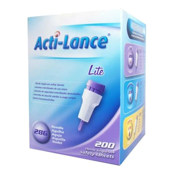 Ланцеты Acti-lance Lite 28G, глубина прокола 1,5 мм, 200 шт./упак ...