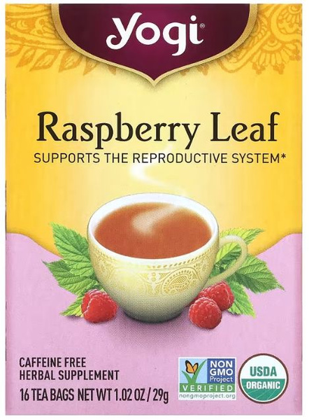 Yogi Tea, Raspberry Leaf, Женское здороье, Листья Малины, 16 чайных ...