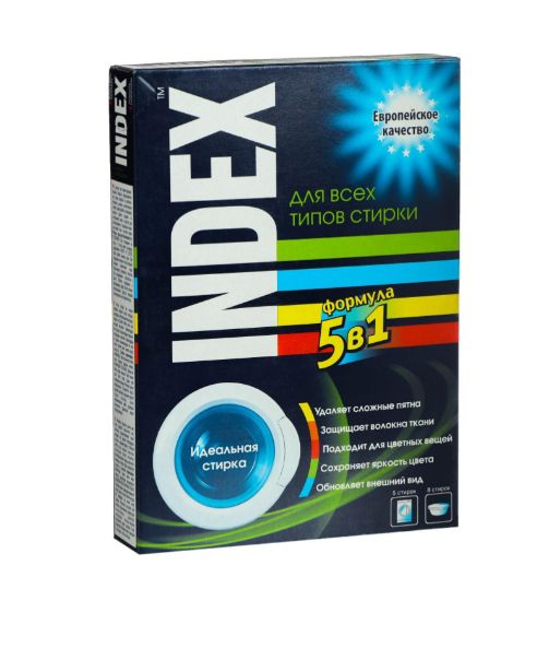 INDEX Стиральный порошок 5 в 1, для всех типов стирки, 400 г - купить с ...