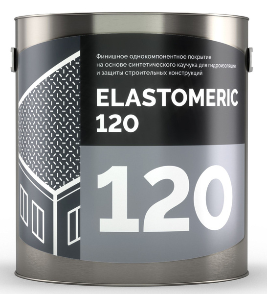 Жидкая кровля мастика Elastomeric-120, 3кг., серый - купить по доступным ценам в интернет ...