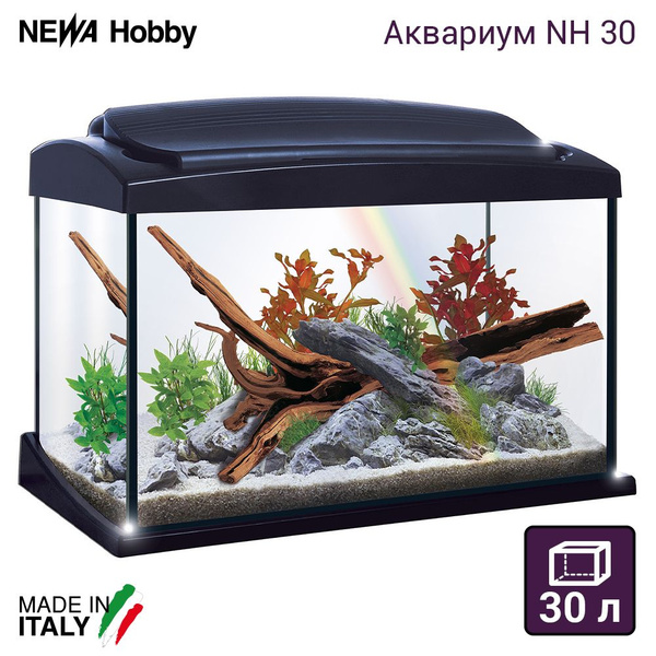 Аквариум Newa Hobby NH 30 на 30 л для рыбок с фильтром, крышкой и LED ...