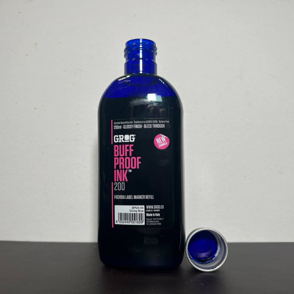 Заправка GROG Buff Proof Ink 200 мл. Diving Blue Темно-синий для ...
