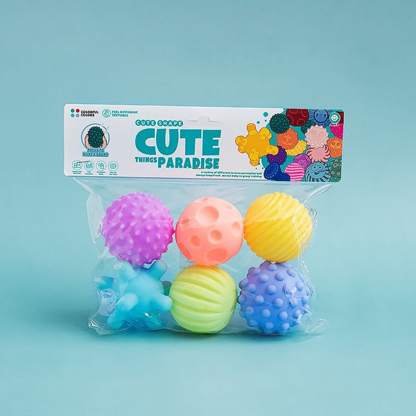 Набор тактильных массажных мячиков для развития мелкой моторики ребенка ...