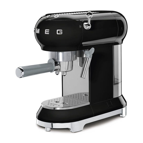 Smeg Кофеварка рожковая ECF01BLEU, черный - купить с доставкой по ...