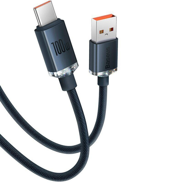 Кабель Baseus Кабель USB 2.0 A (m) - USB Type-C (m) 1.2м Crystal Shine ...